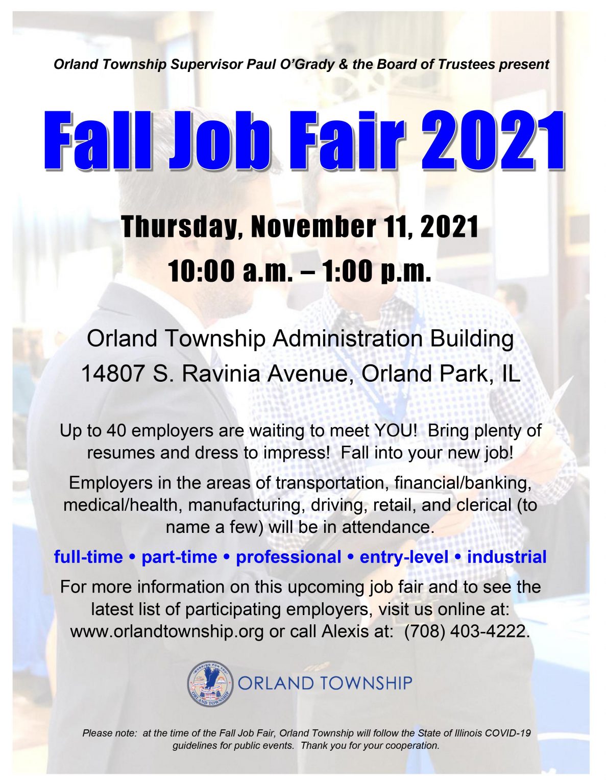 Orland Township Hosting Fall Job Fair in November - Suburban Chicagoland