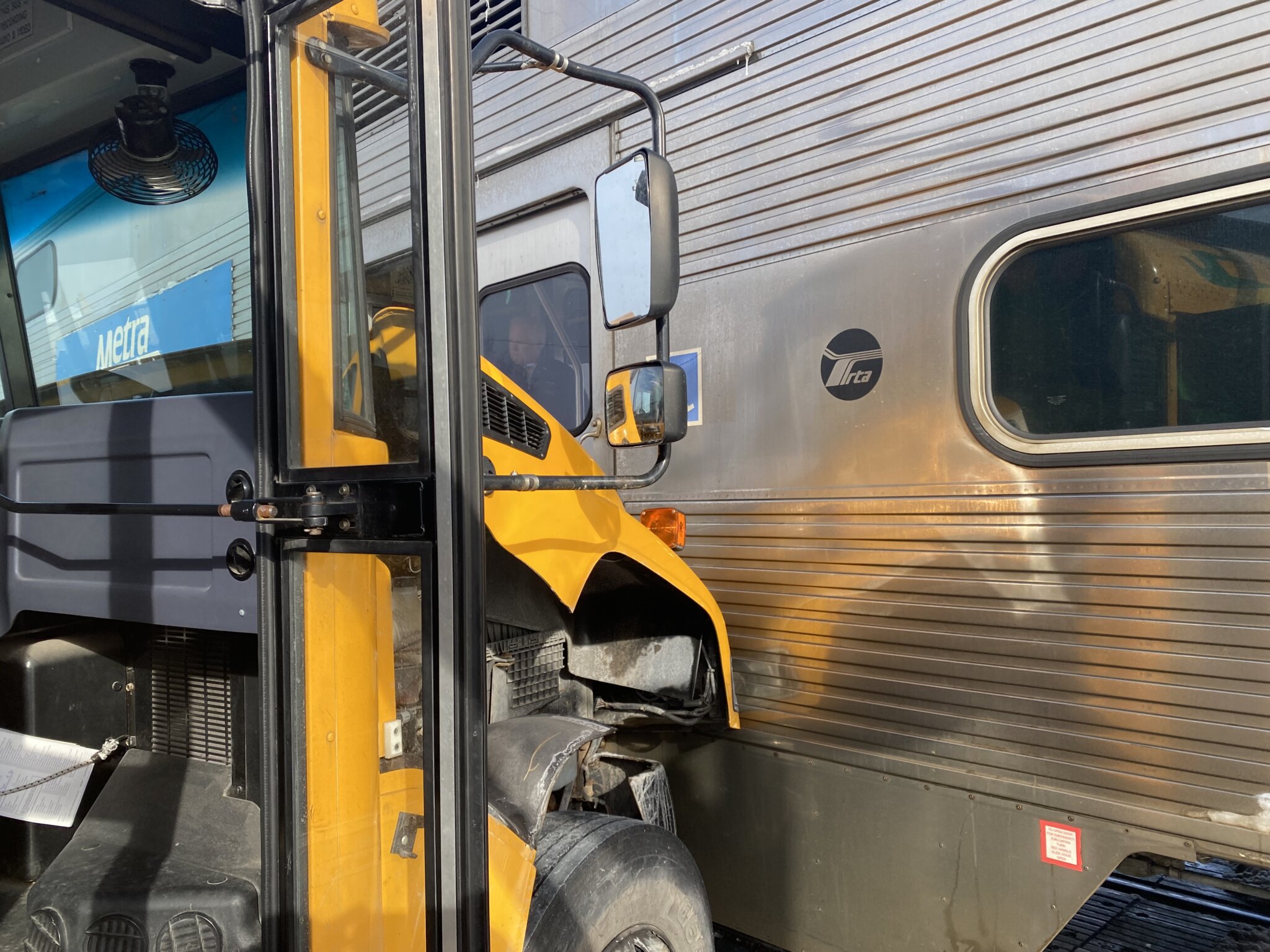 School bus stalls on tracks hit by train in Orland Park, no injuries ...