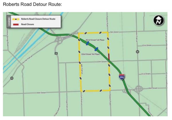 Overnight closures planned for Roberts Road and 87th Street for Tri ...