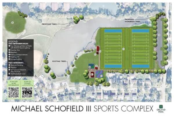 Michael Schofield III Sports Complex, Orland Park. grounds map ...