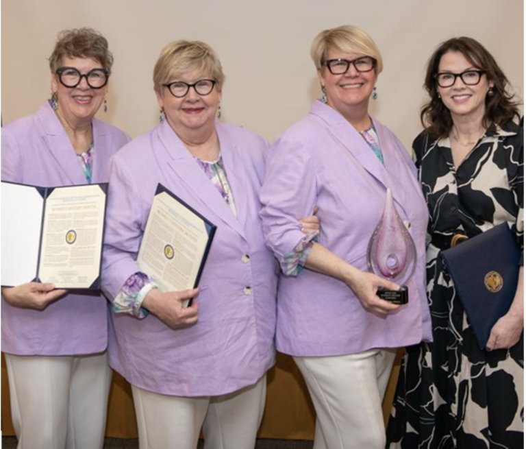 MWRD VP Patricia Theresa Flynn with Duggan Susters - Suburban Chicagoland