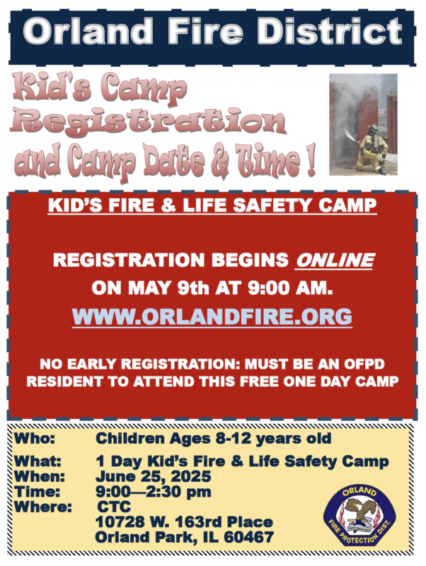 Registration opens May 9 for Orland Fire Kids Camp and Jr Cadet ...